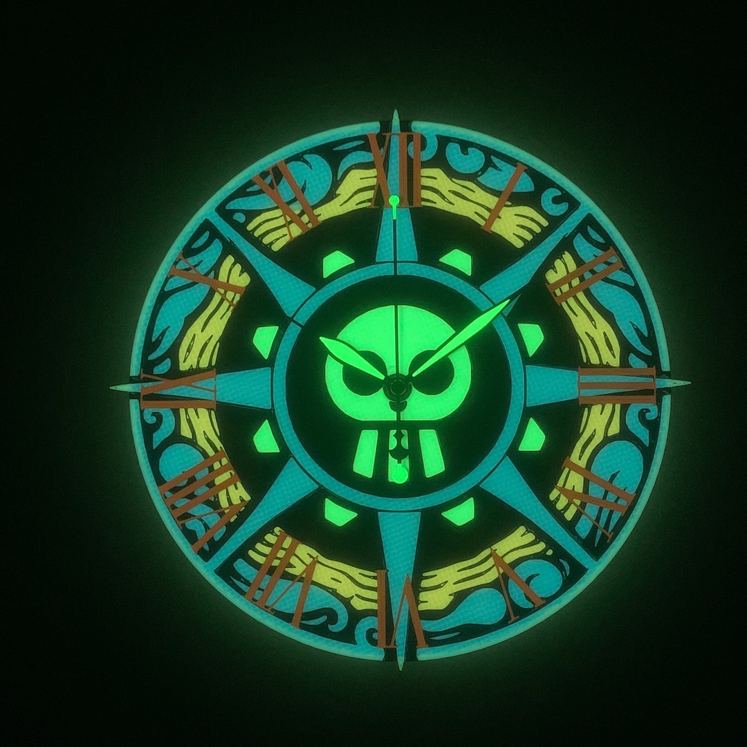 Sea Wave Skull 3D Printed Glow in the Dark Clock - Etsy