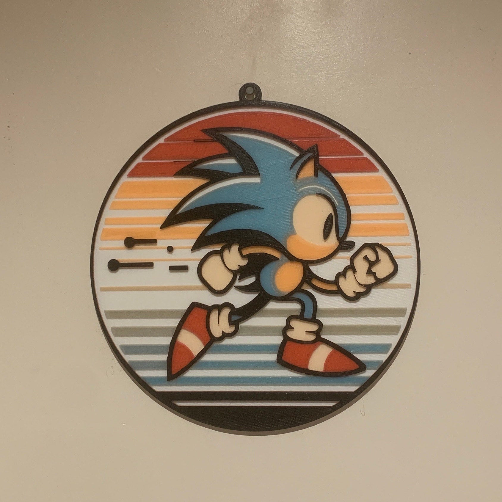 Sonic Running 3D Printed Glow in the Dark Wall Art - Etsy