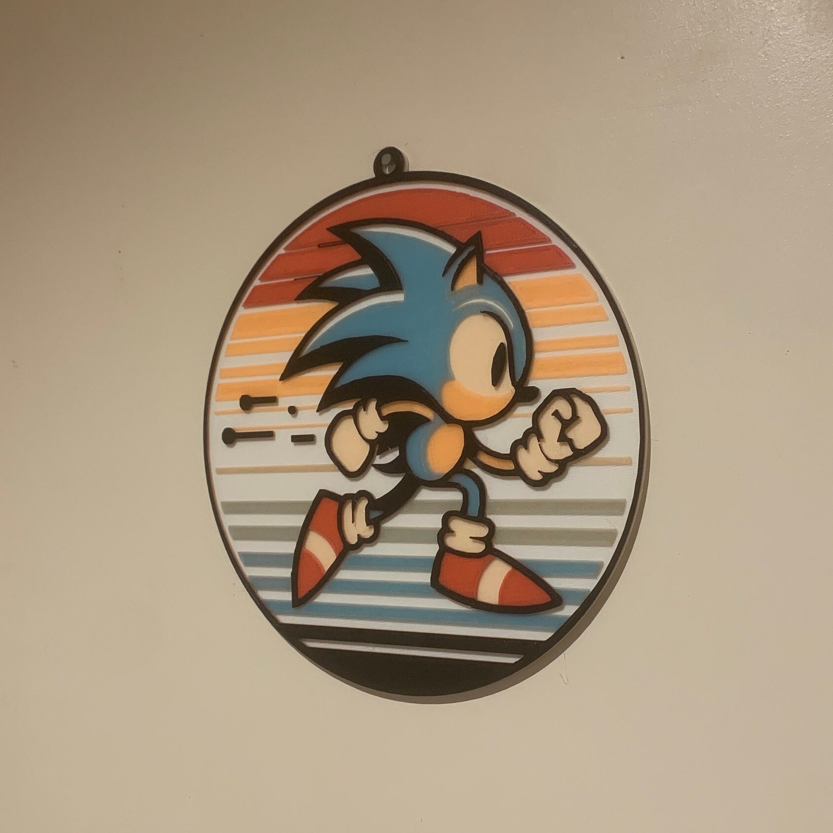 Sonic Running 3D Printed Glow in the Dark Wall Art - Etsy