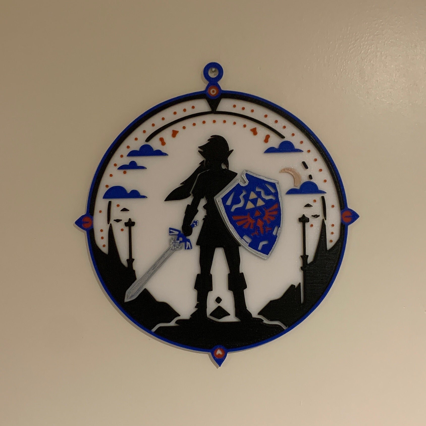 Legends of Zelda Link With Master Sword and Hylian Shield 3D Printed ...