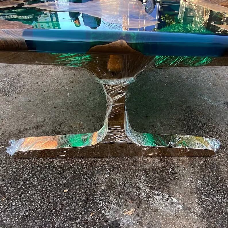 Stainless Gold Titanium Legs Custom Order Walnut Emerald - Etsy UK