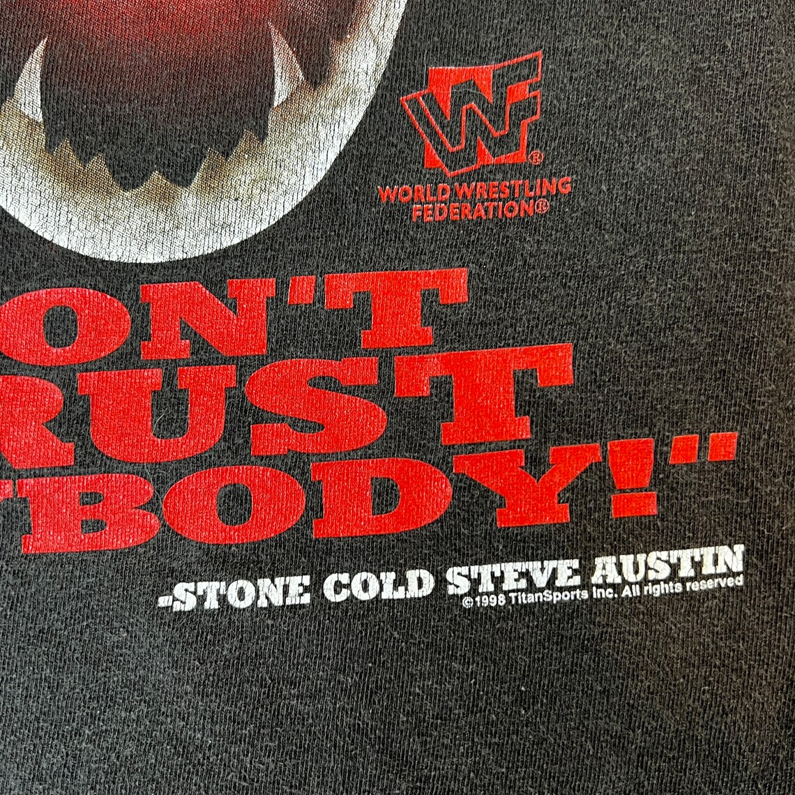 Vintage Wwf Stone Cold Steve Austin DONT TRUST ANYBODY T-shirt - Etsy