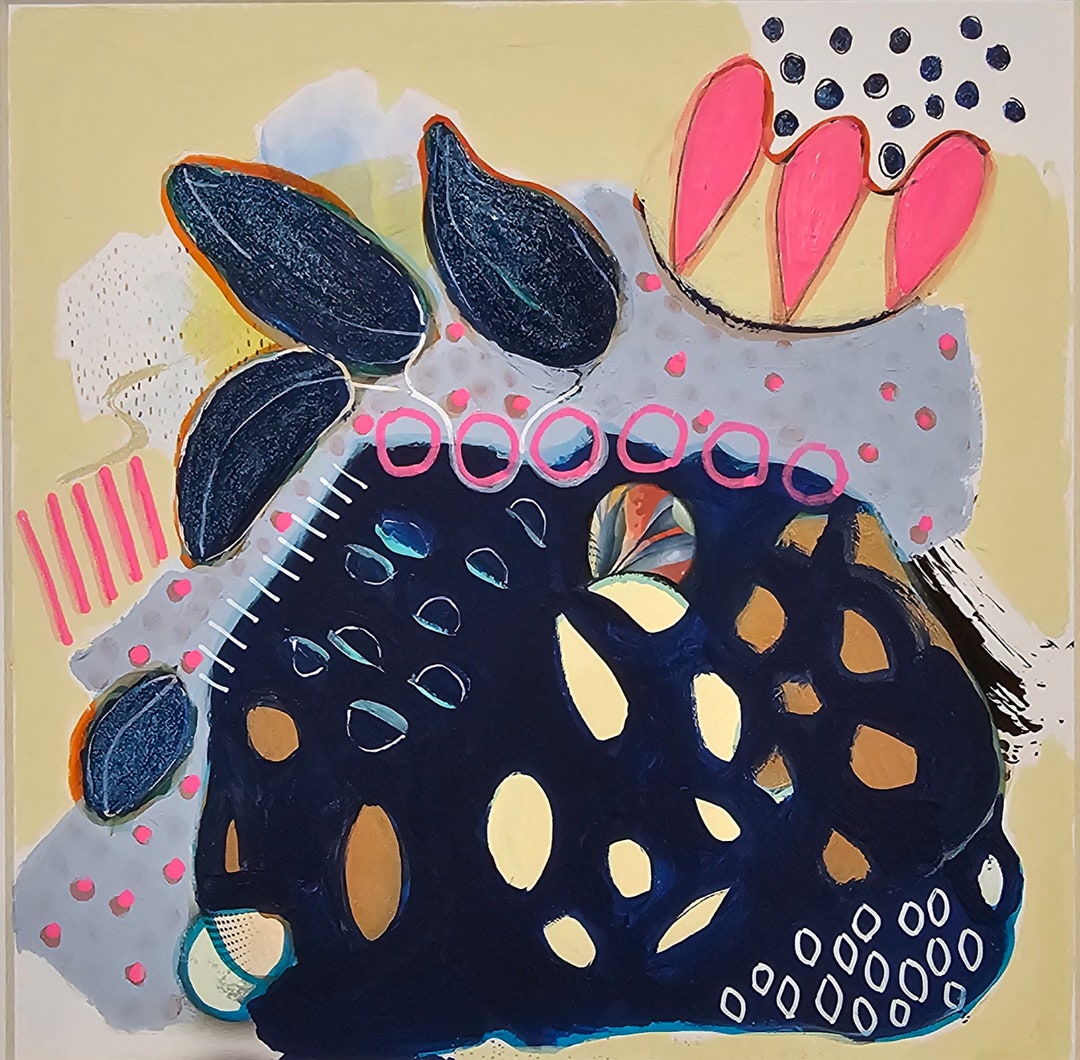 Signed Original White Mat Hand Painted One-of-a-kind Multi Media COA ...