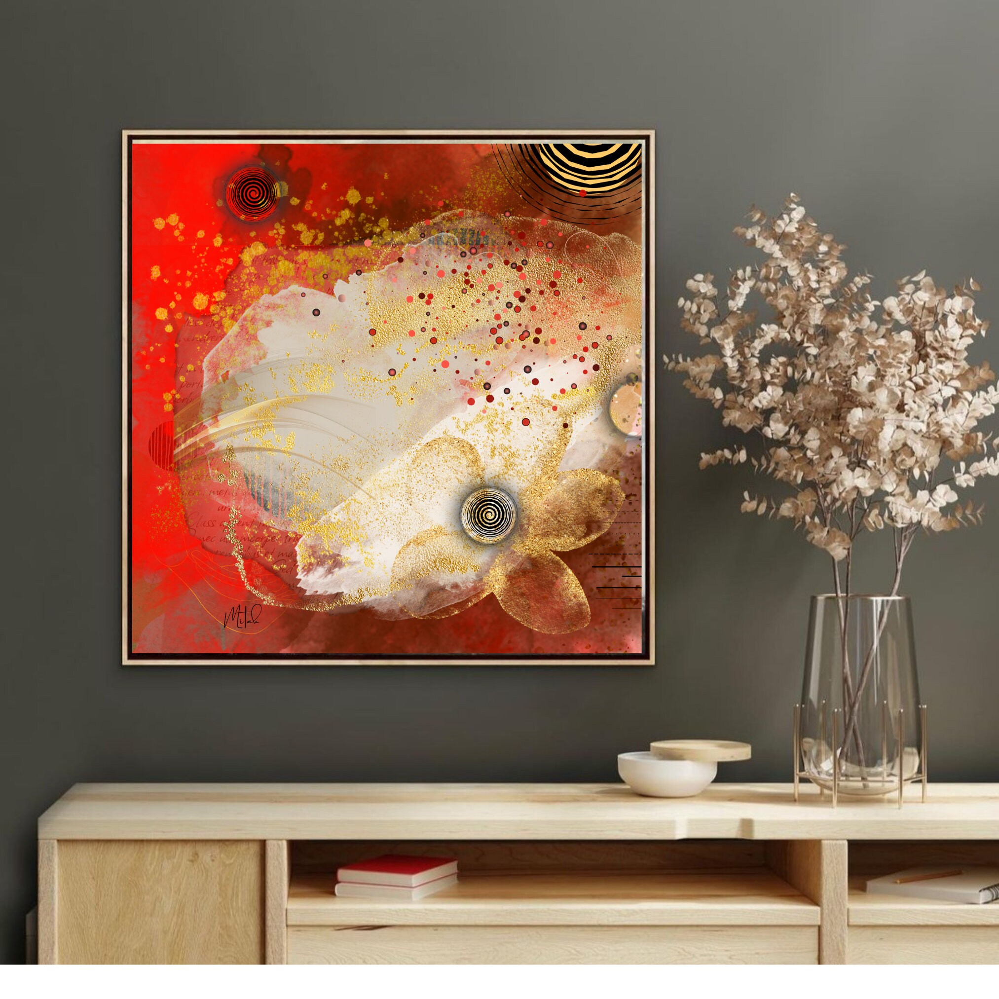 12x12 Sold With White Mat Limited Edition Mitak Artist Original Collage ...