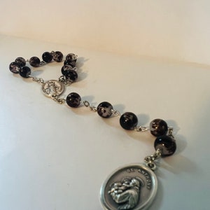 Saint Anthony Glass Bead Rosary Chaplet, Catholic, Spirituality, Prayer ...