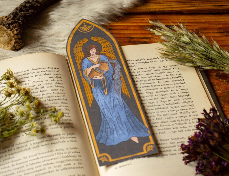Illustrated Bookmark Selene the Moon Goddess | Handmade Book Lover Gift ...