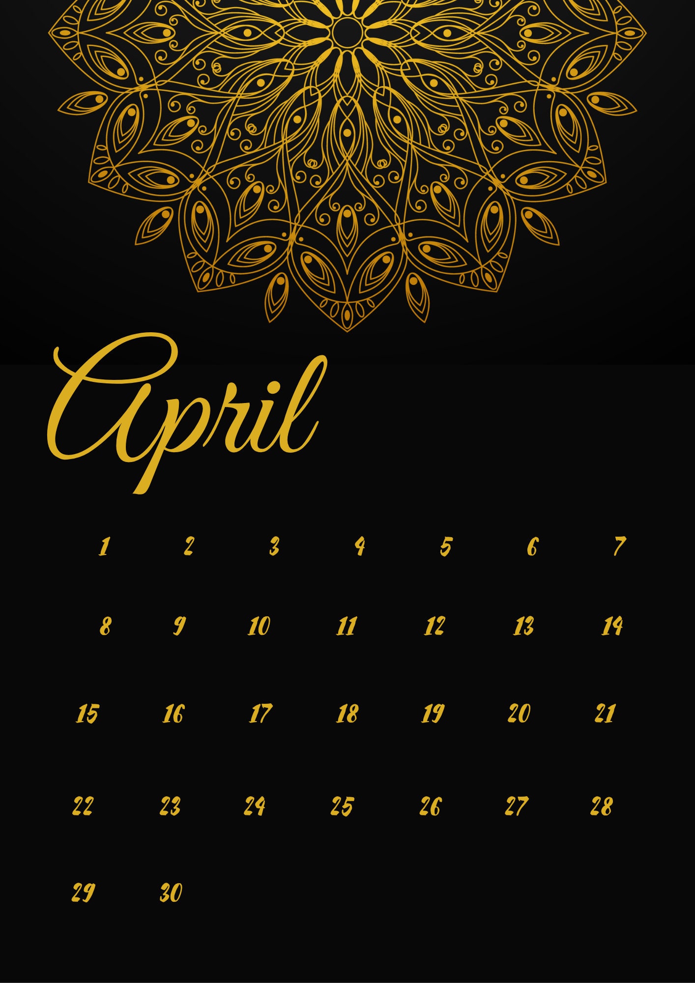 Mandala Callender 2024 - Etsy