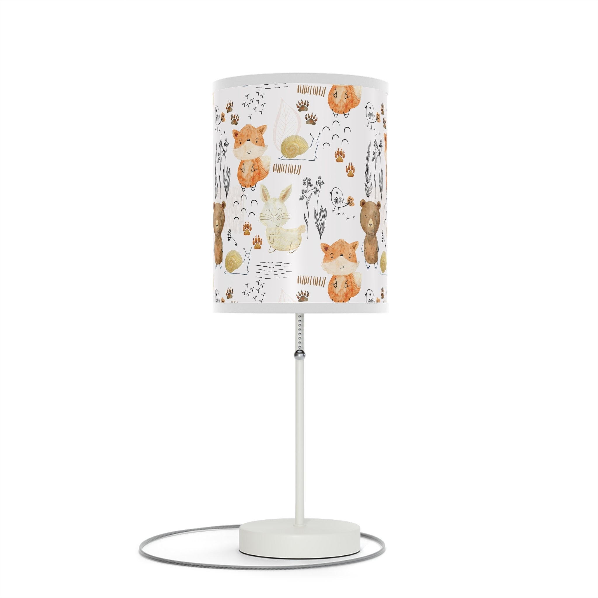 Forest Animals Desk Lamp Woodland Nursery Table Lamp With - Etsy