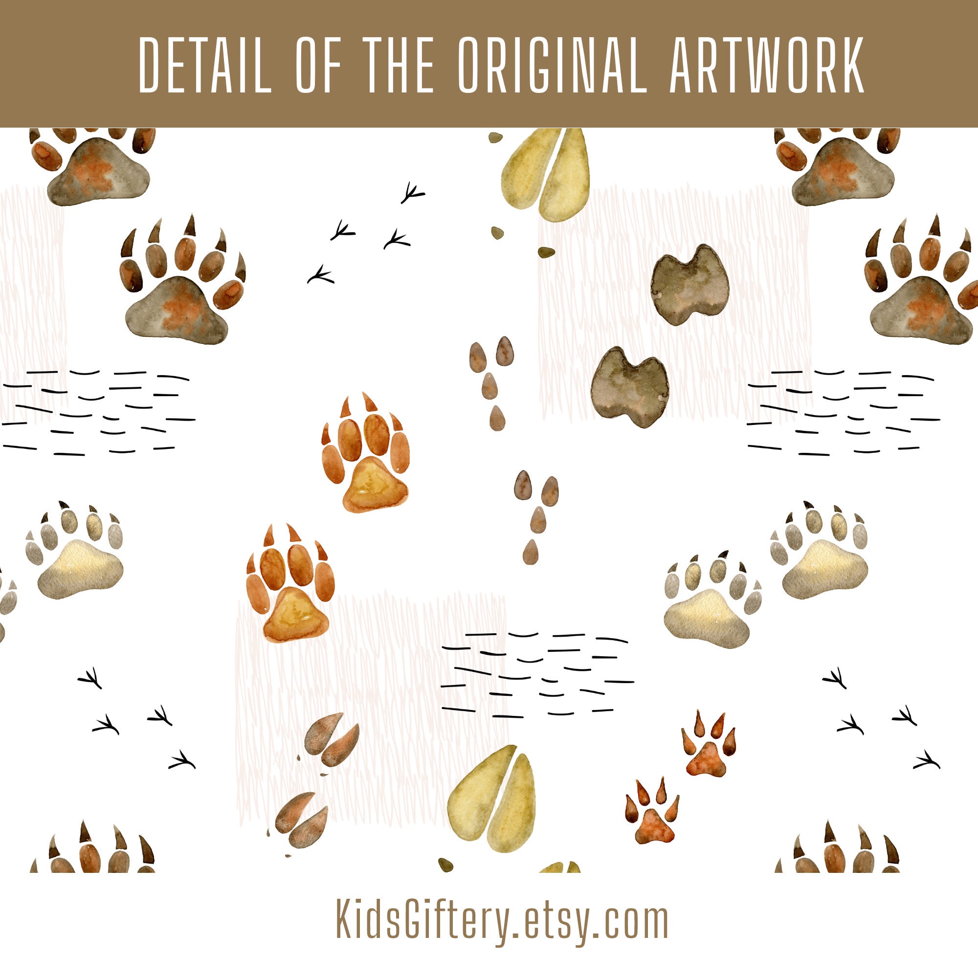 Animal Tracks Round Rug, Woodland Nursery Decor, Boho Forest Playroom ...