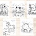 Printable Animal Coloring Pages, 20 Pages, Cute Coloring Pages for Kids ...