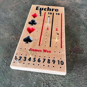 Hand Made Euchre Score Board - Etsy