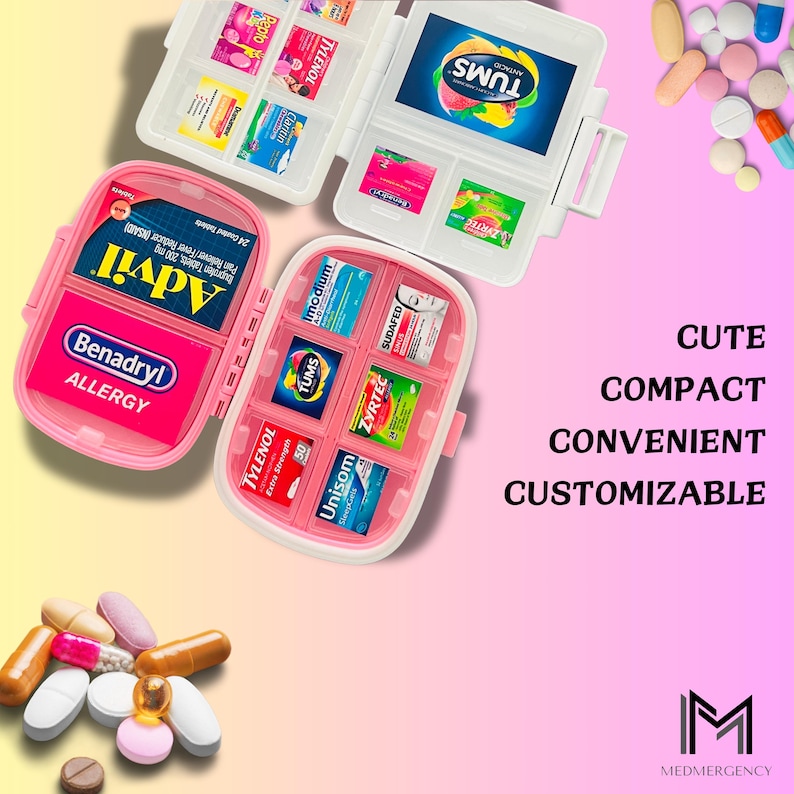 Pill Organizer | Medicine Label Sticker Sheets for Travel Pill ...