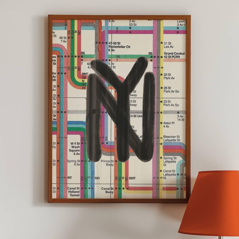 Nyc Subway Map Decor - Etsy UK