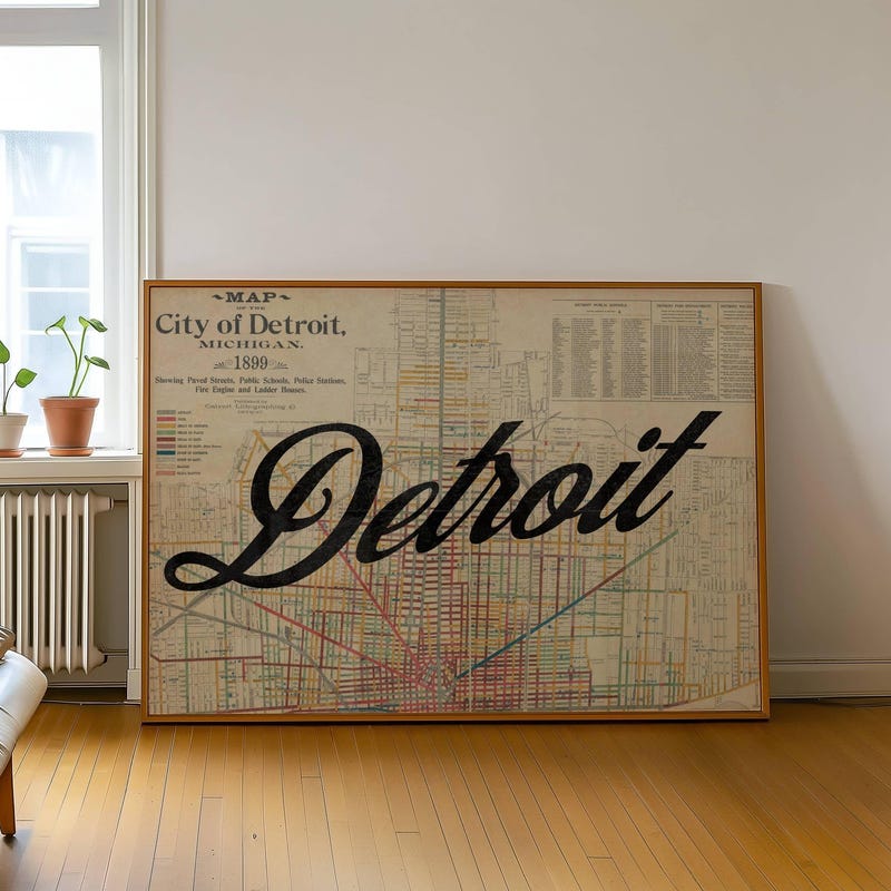 Detroit Poster - Etsy