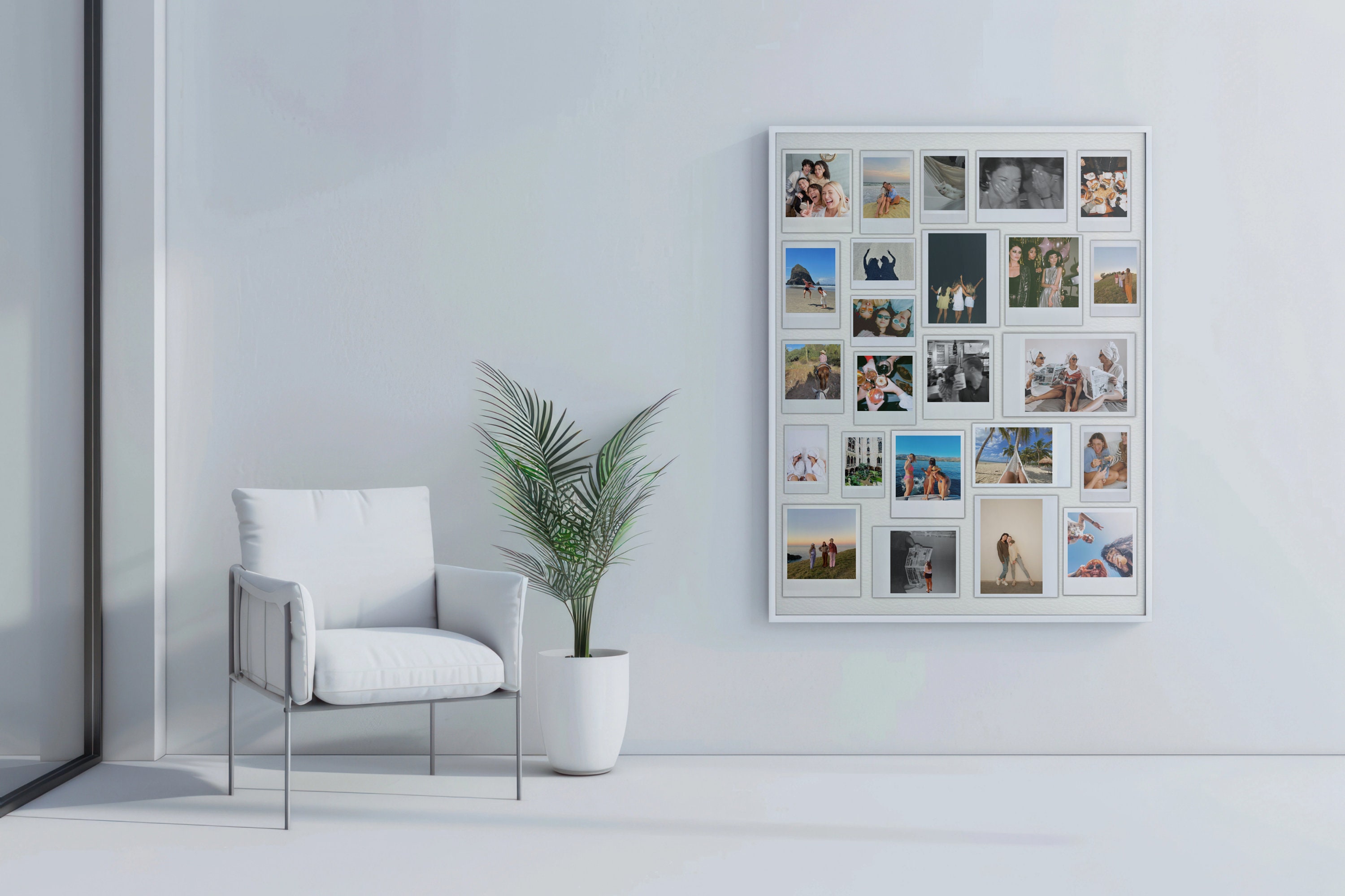 Personalized Custom Polaroid Collage, Trendy Custom Photo Wall Art ...