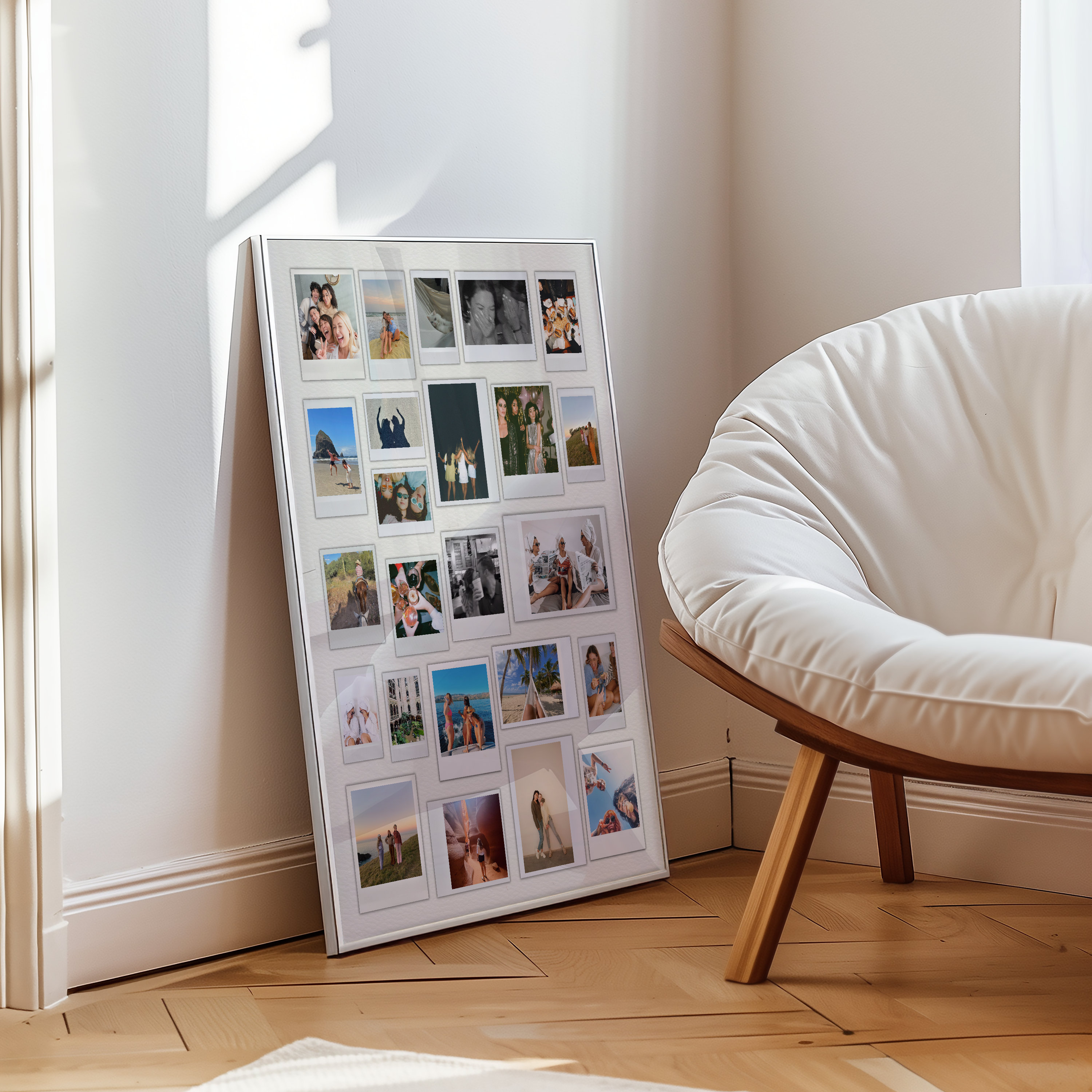 Personalized Custom Polaroid Collage, Trendy Custom Photo Wall Art ...