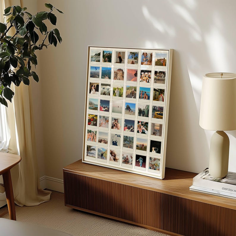 Personalized Custom Polaroid Collage, Trendy Custom Photo Wall Art ...