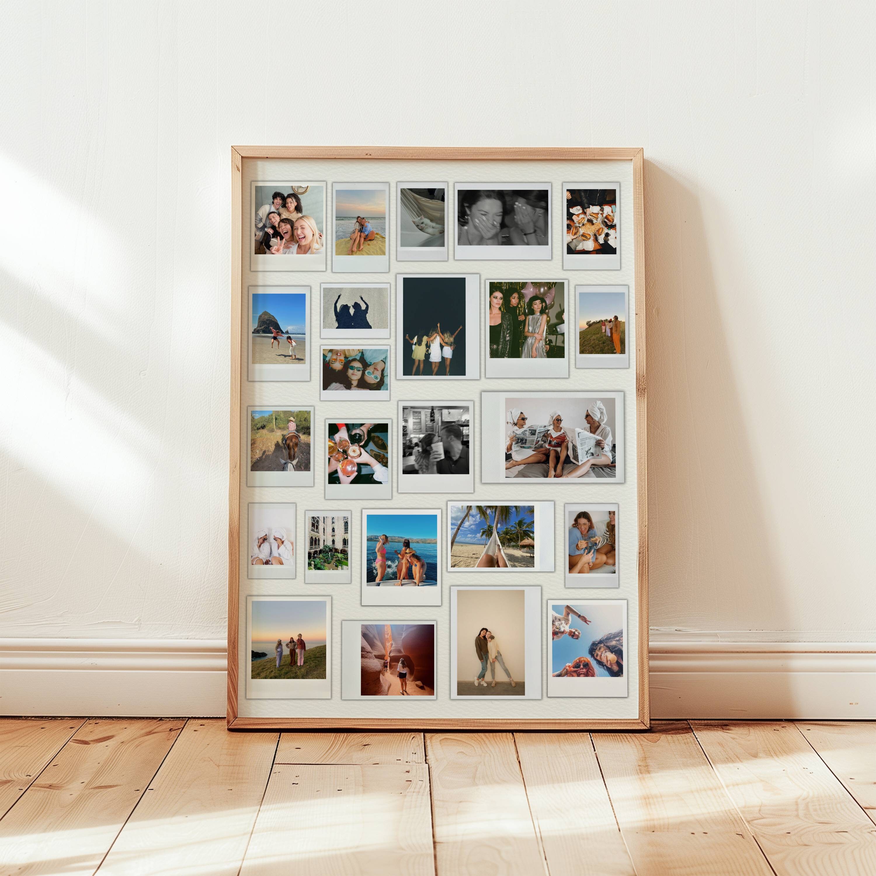 Personalized Custom Polaroid Collage, Trendy Custom Photo Wall Art ...
