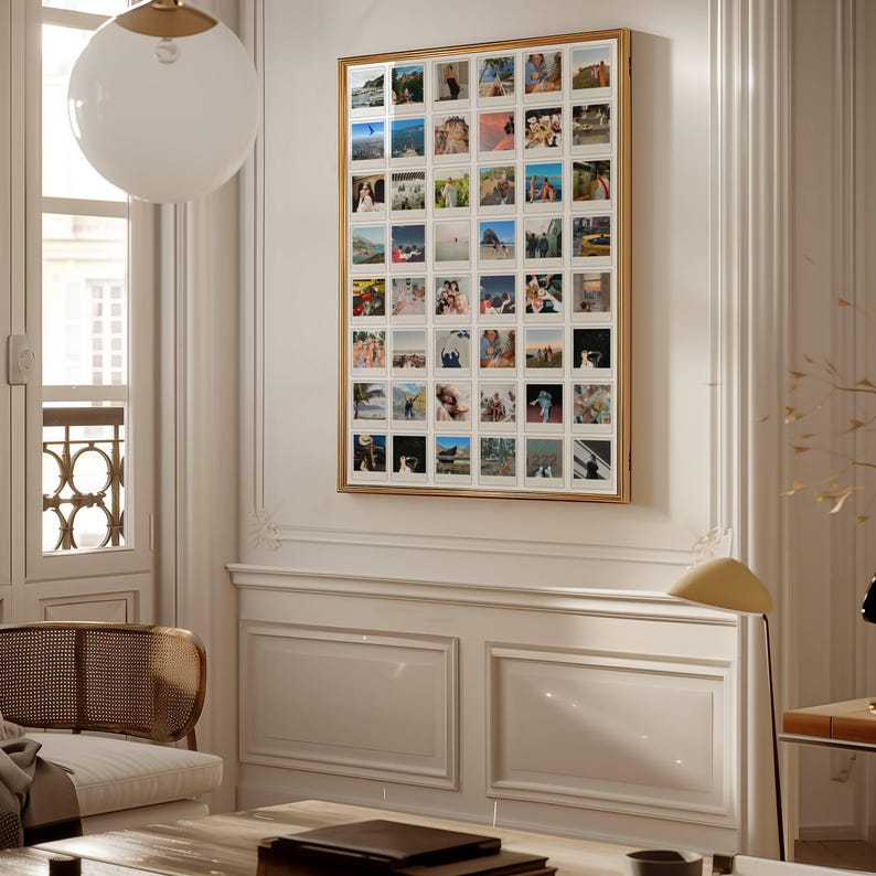 Personalized Custom Polaroid Collage, Trendy Custom Photo Wall Art ...