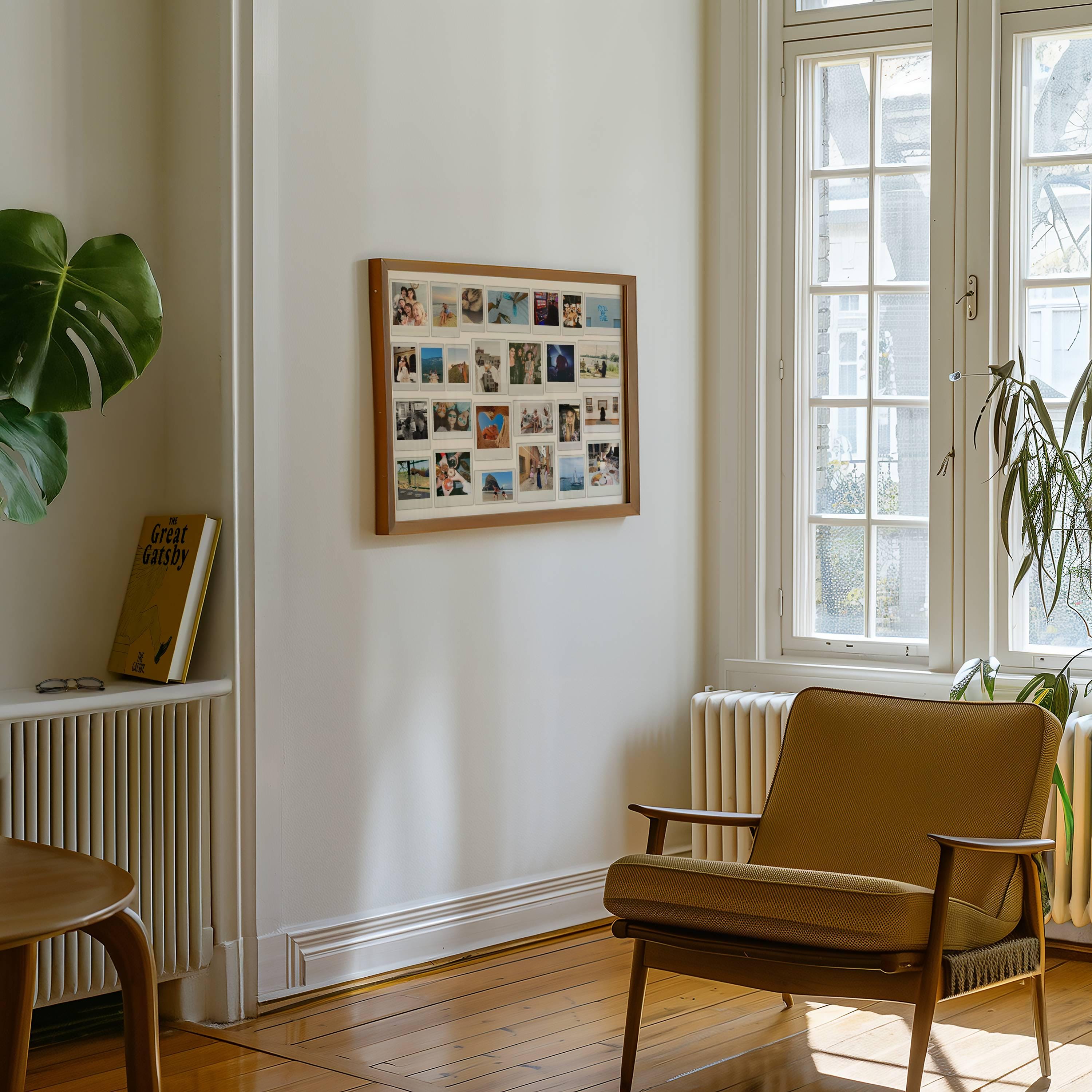 Personalized Custom Polaroid Collage Landscape, Horizontal Photo Wall ...