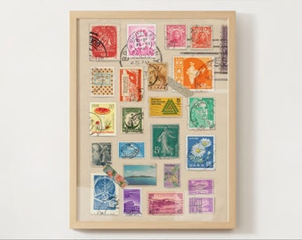 Vintage Stamp Collage Digital Wall Art/poster - Etsy