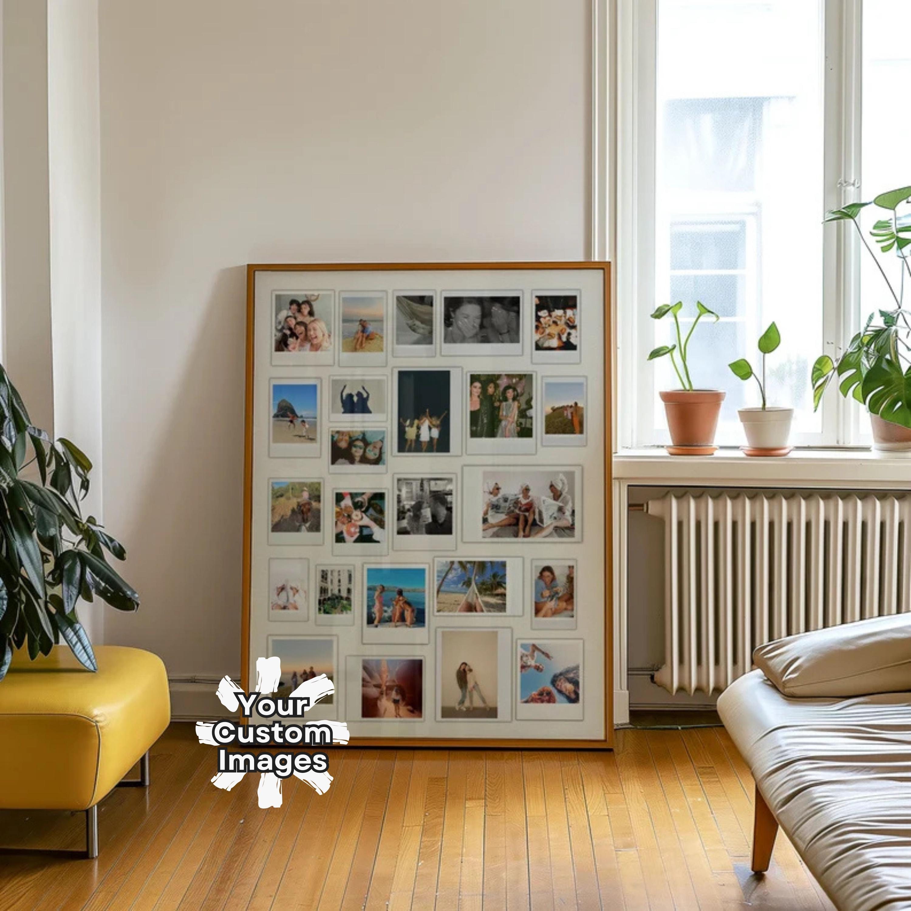 Personalized Custom Polaroid Collage, Trendy Custom Photo Wall Art ...