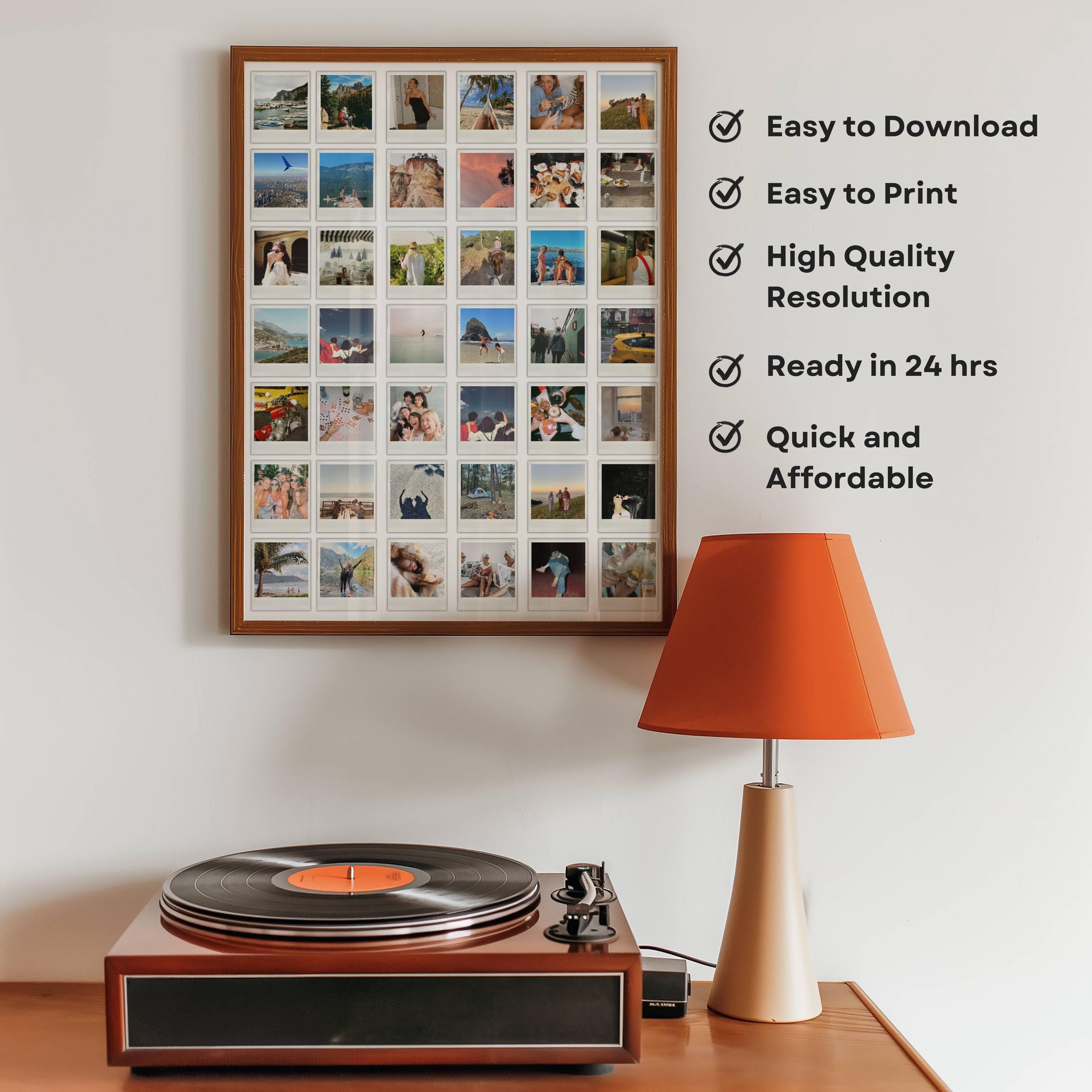 Personalized Custom Polaroid Collage, Trendy Custom Photo Wall Art ...