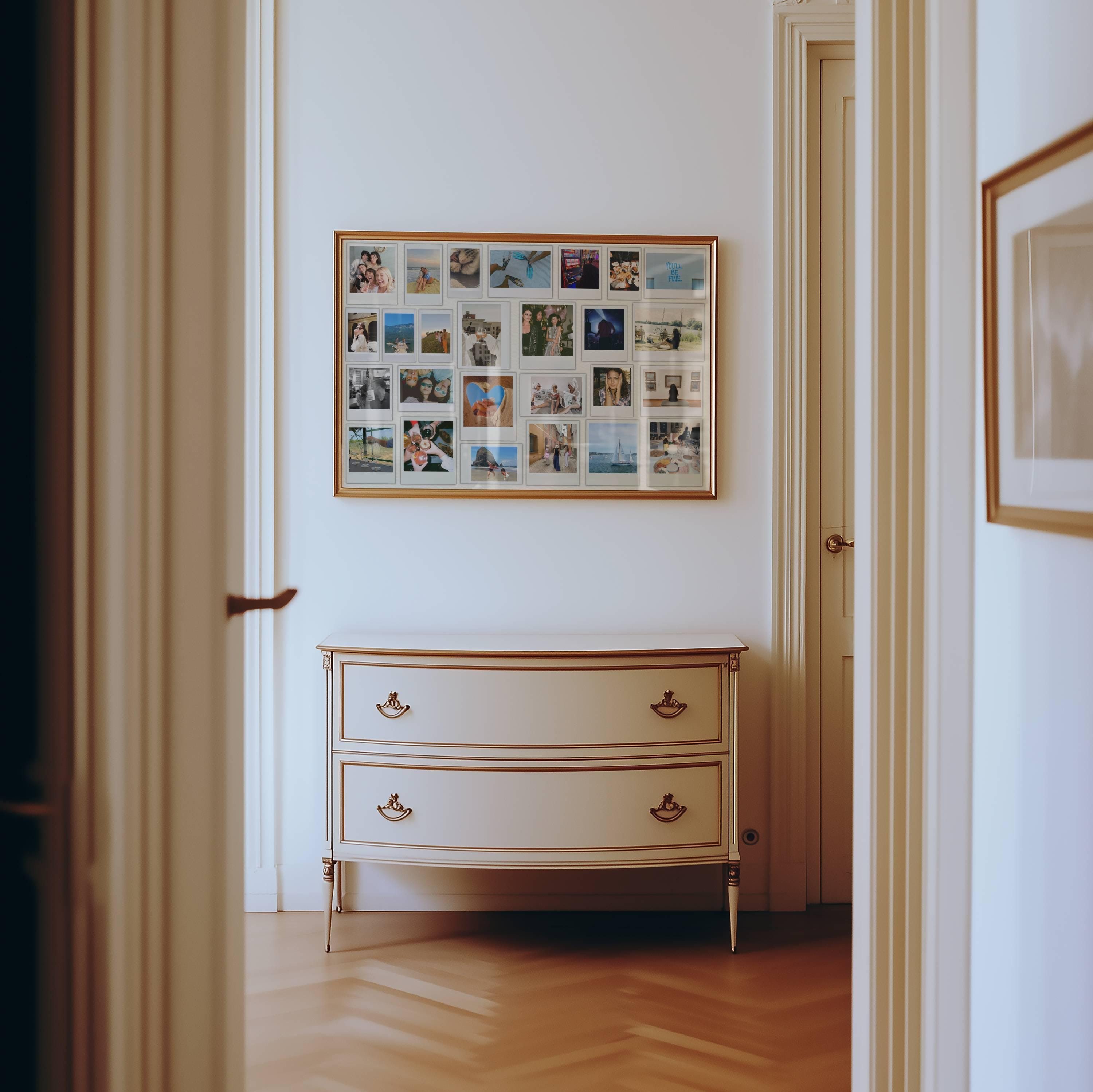 Personalized Custom Polaroid Collage Landscape, Horizontal Photo Wall ...