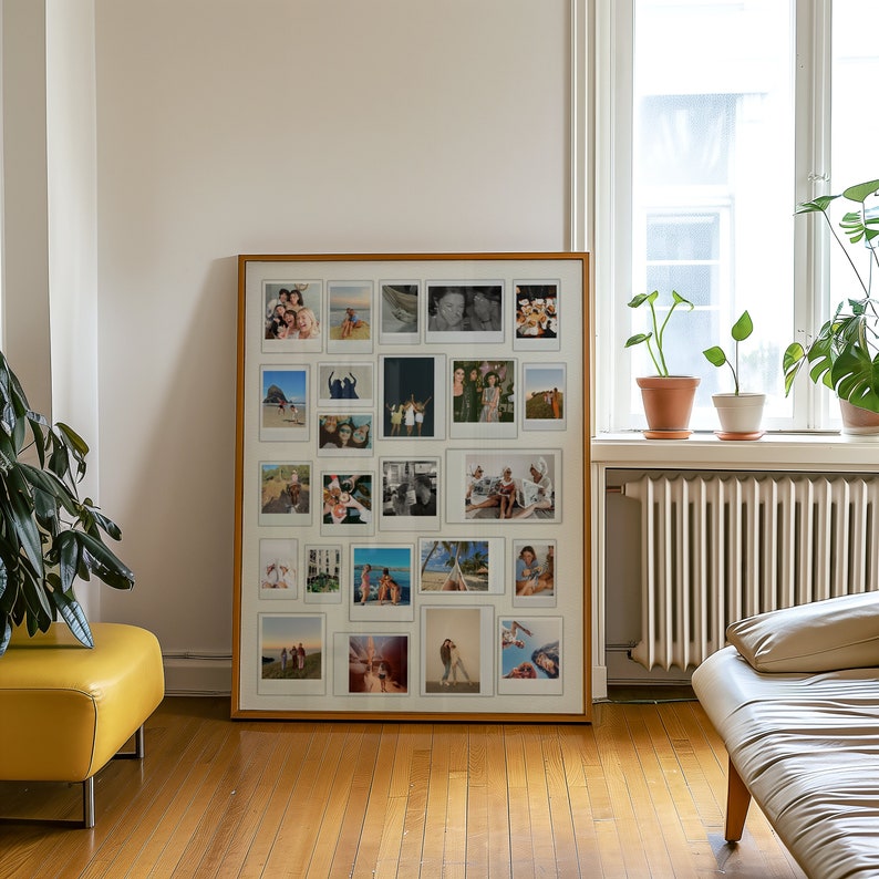 Personalized Custom Polaroid Collage, Trendy Custom Photo Wall Art ...