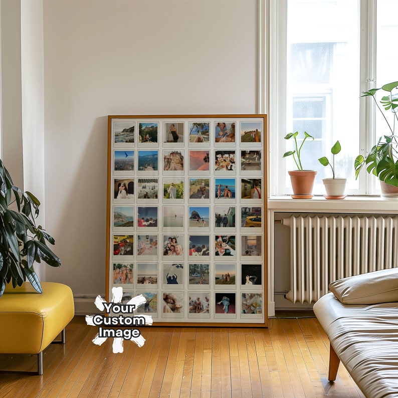 Personalized Custom Polaroid Collage, Trendy Custom Photo Wall Art ...