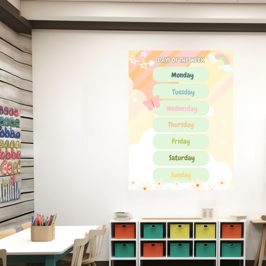 Days of the Week Printable Educational Posters Montessori Education ...