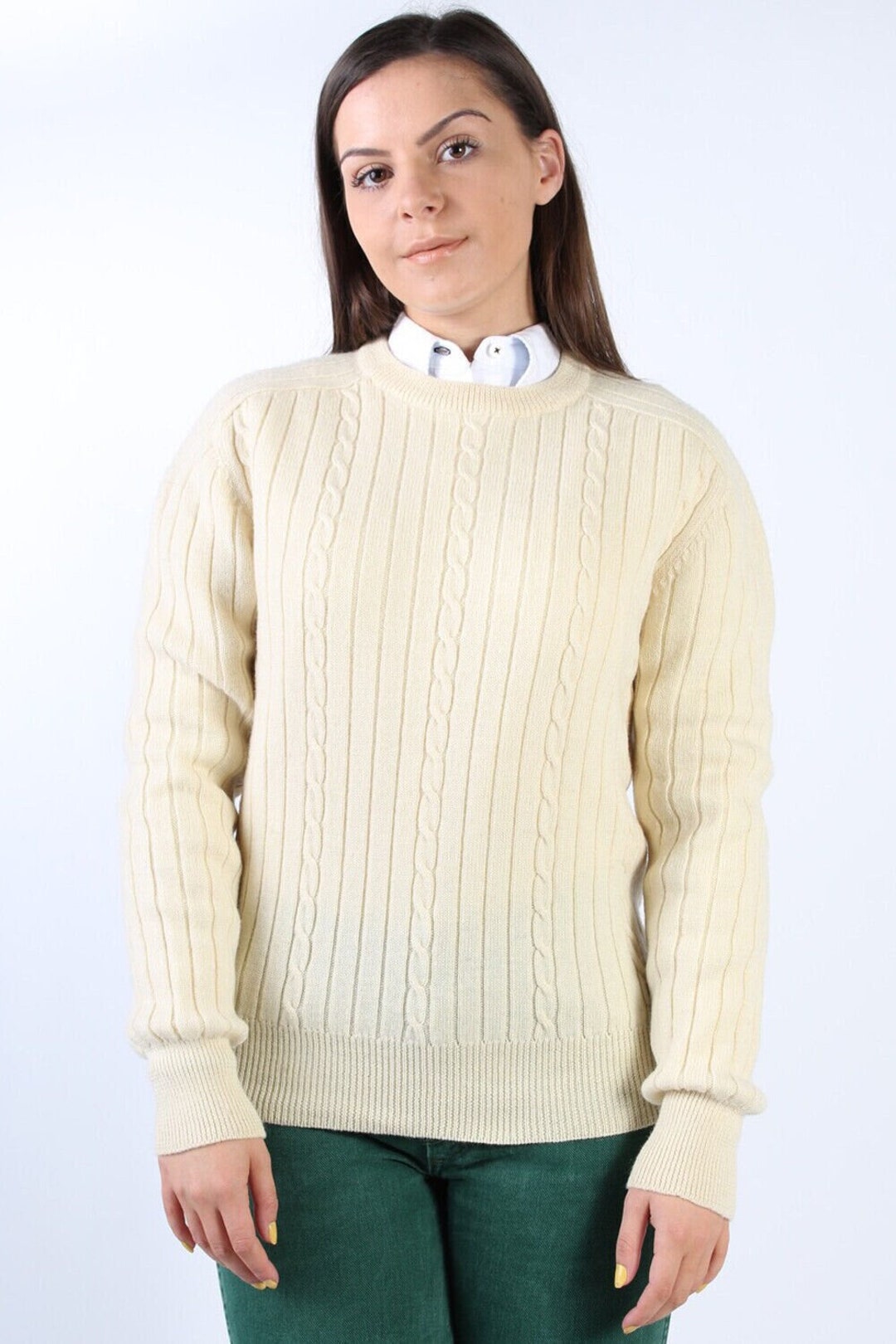 Vintage Royal Flush Das Man Set Von Bleyle Cable Wool Jumper Sweater ...