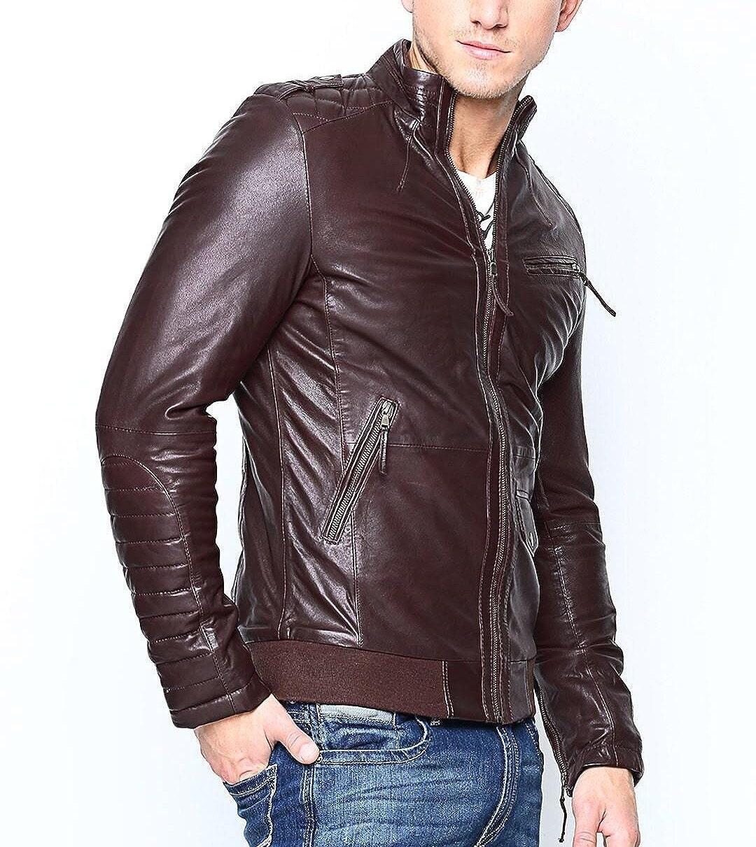 Bareskin Men's Real Leather Slim-fit Jacket - Etsy
