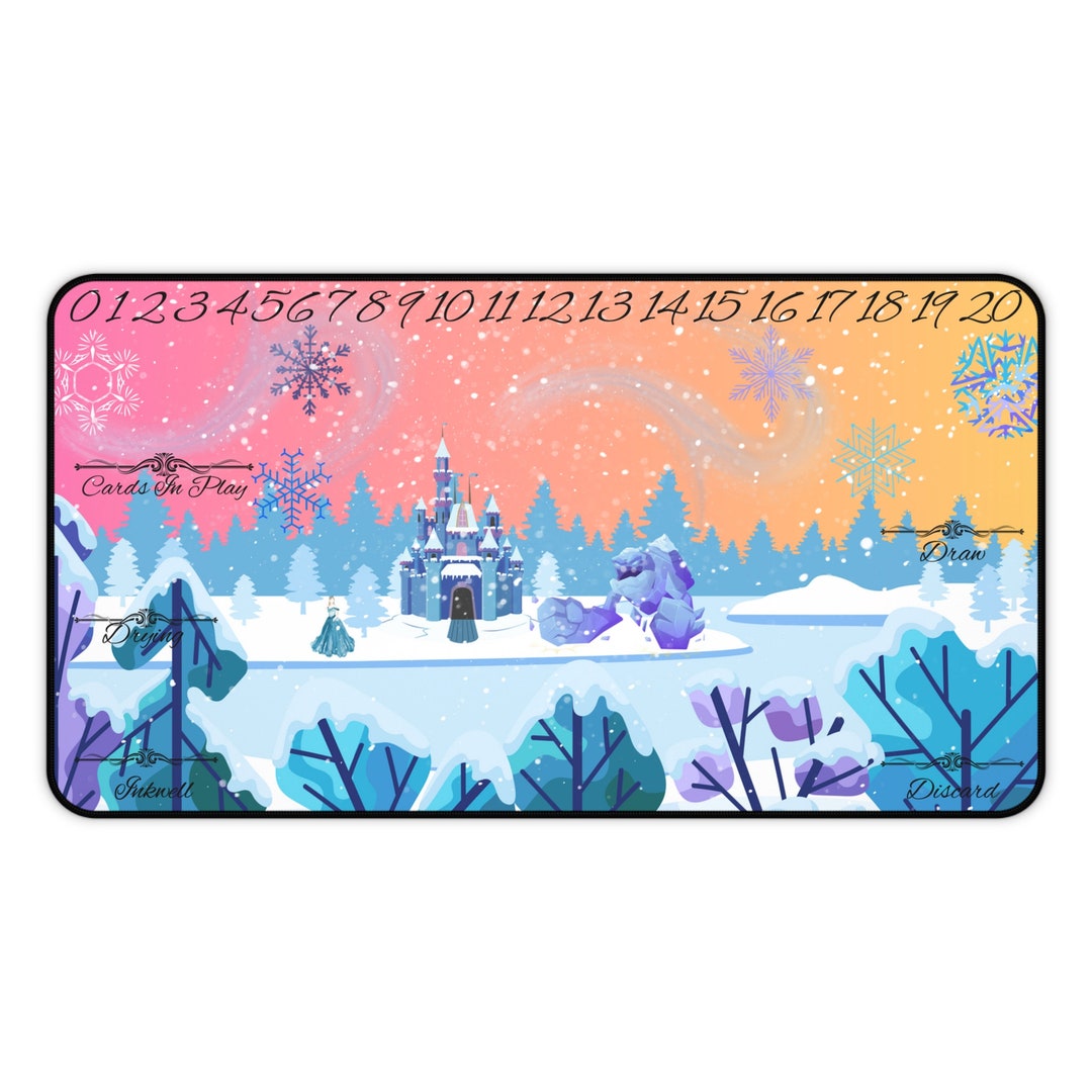 Disney Frozen Card Playmat, TCG Desk Mat - Elsa, Winter Scene - Etsy