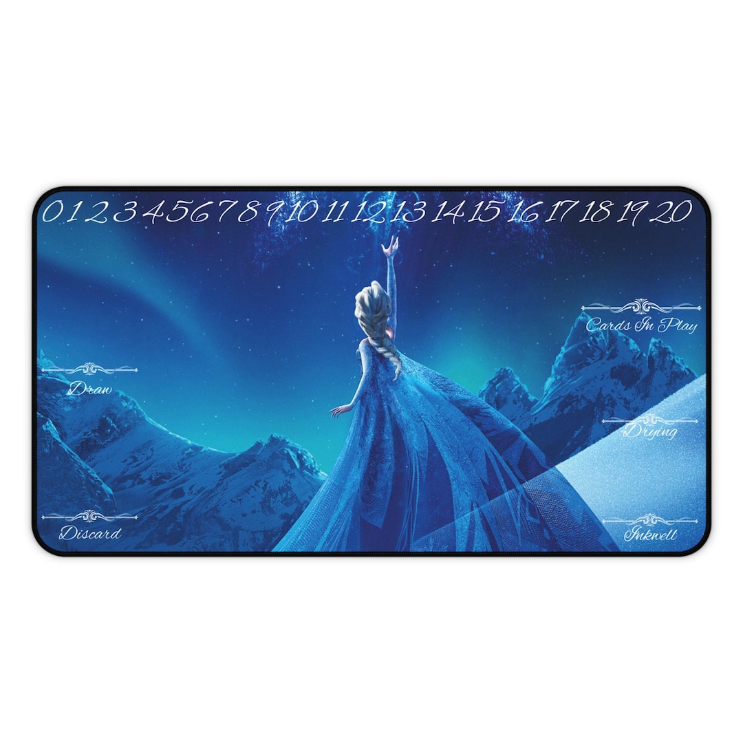 Desk Mat Frozen Non Official Disney Elsa Lorcana Playmat Desk Pad Elsa ...