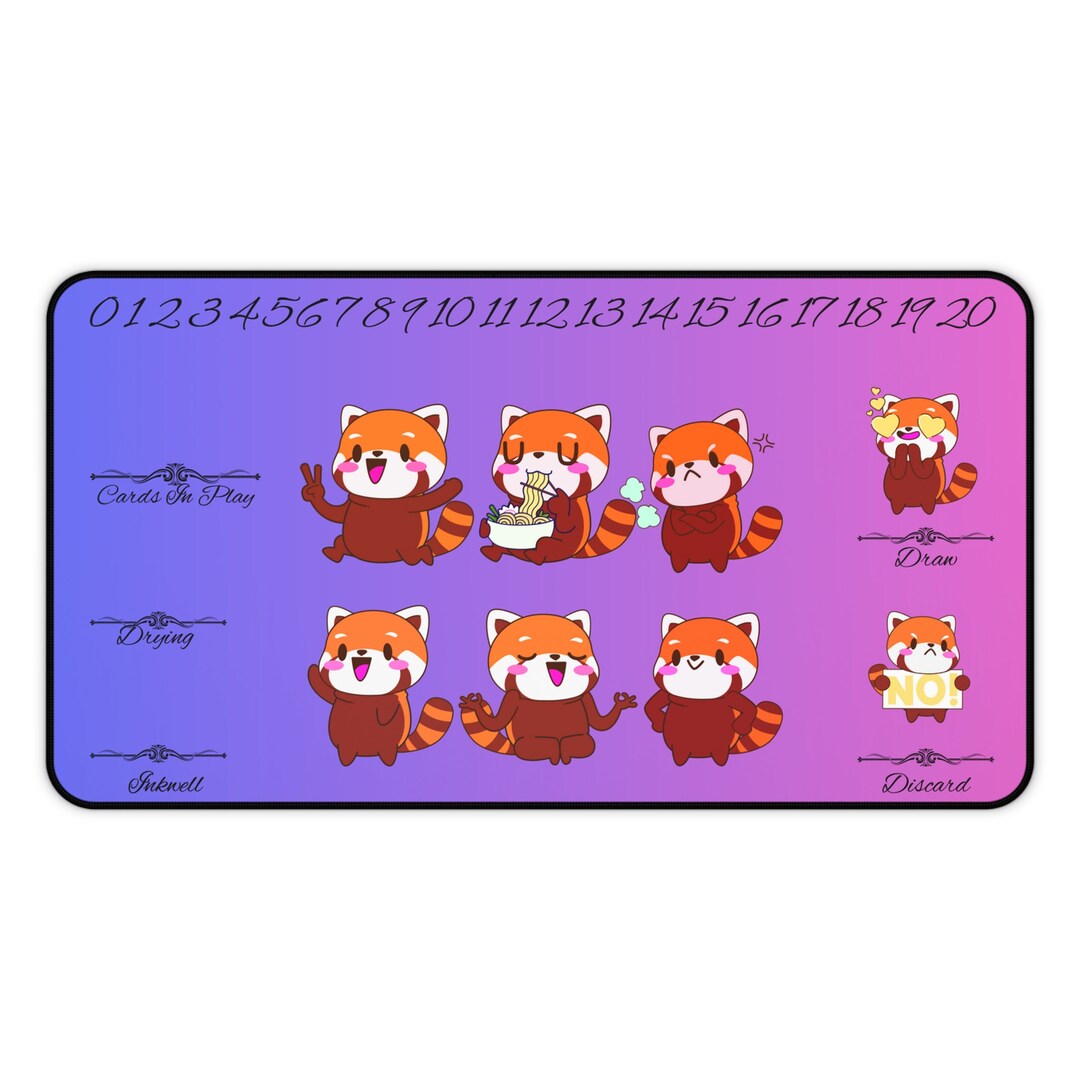 Card Game Mtg Card Red Panda Playmat Turning Red Play Mat for - Etsy