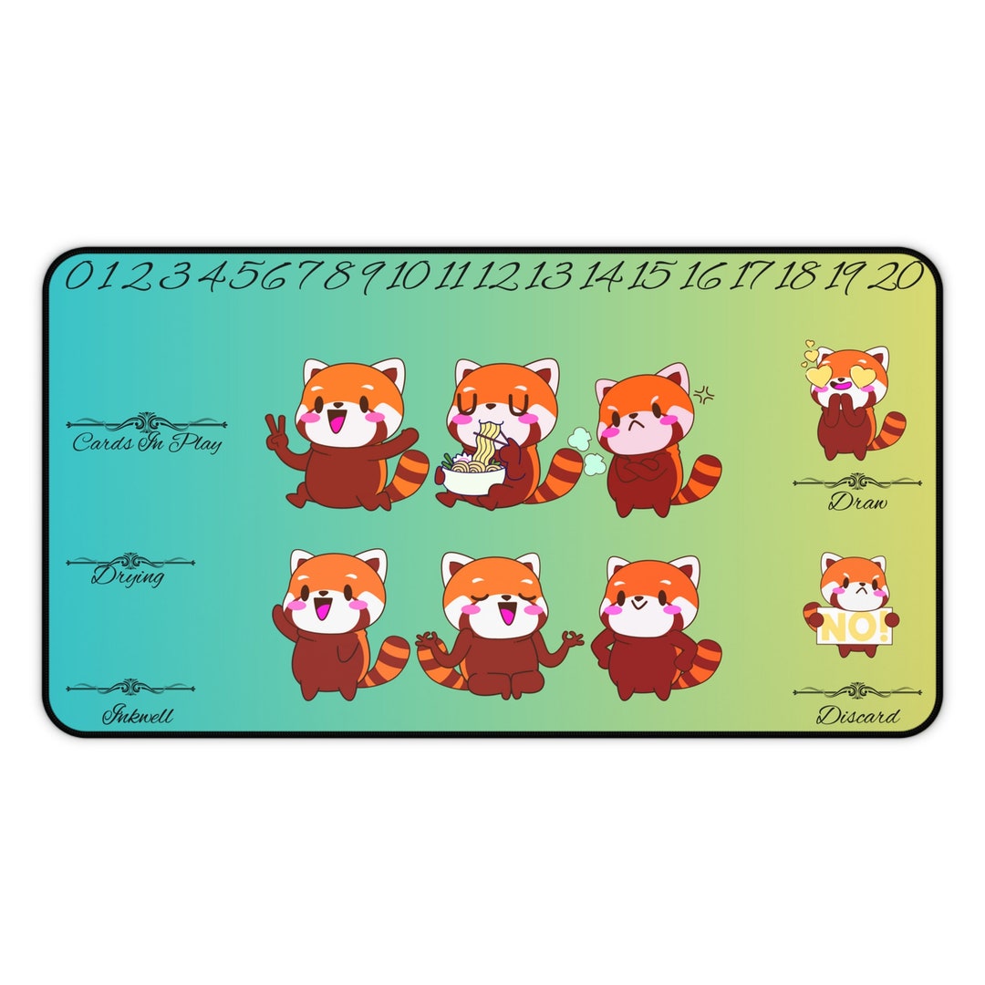 Card Game Mtg Card Red Panda Playmat Turning Red Play Mat for Tcg Ccg ...