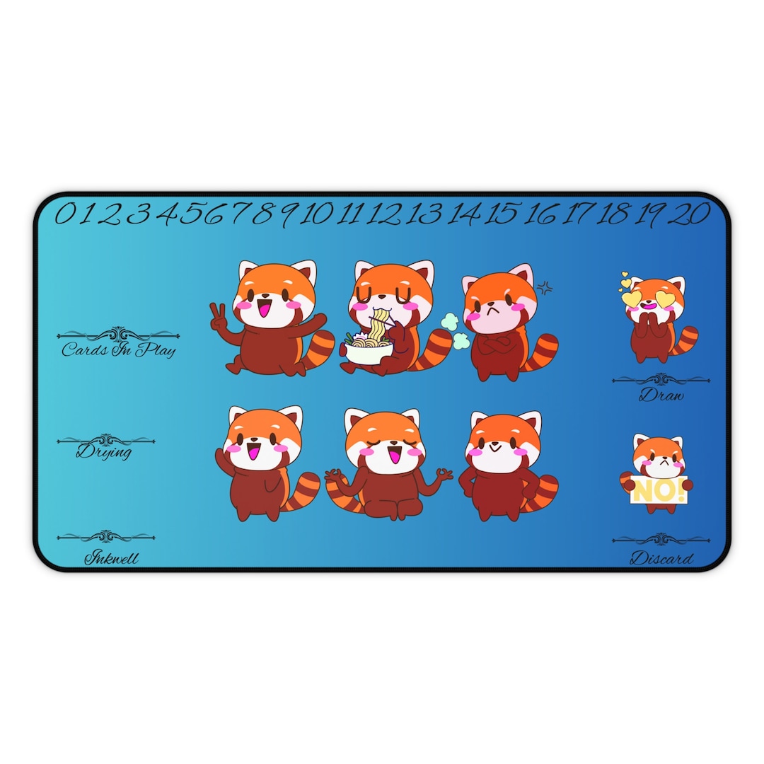 Card Game Mtg Card Red Panda Playmat Turning Red Play Mat for Tcg Ccg ...