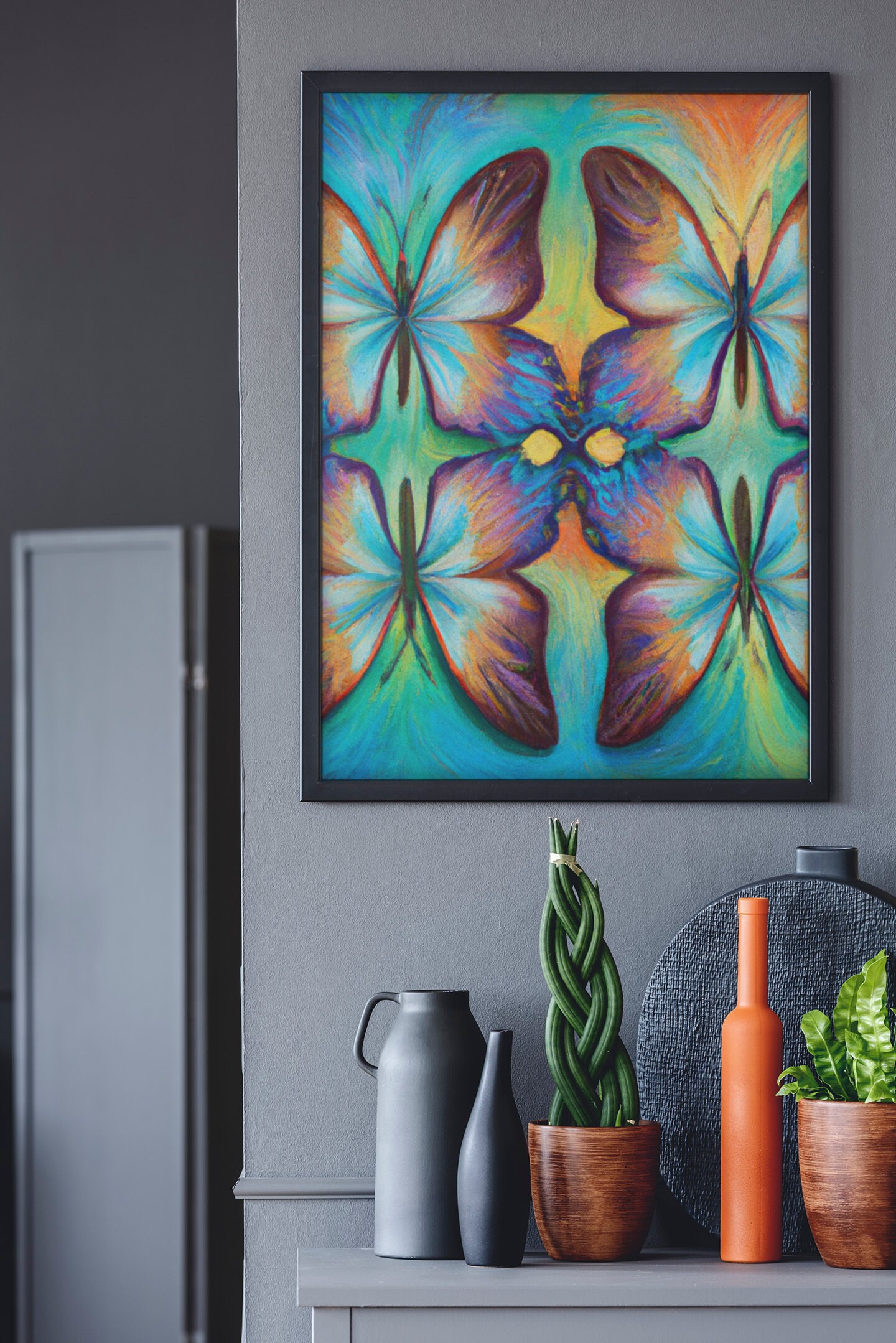 Digital Trippy Butterflies Art – A Psychedelic Flight - Etsy