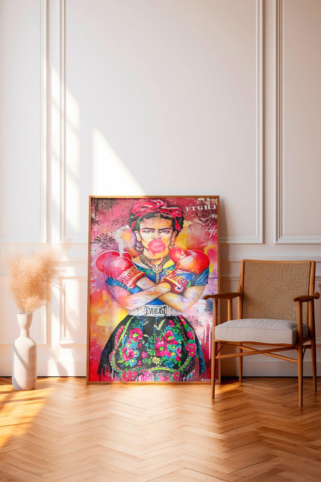 Frida Kahlo Boxing Canvas, Frida Kahlo Graffiti, Frida Kahlo Art, Woman ...