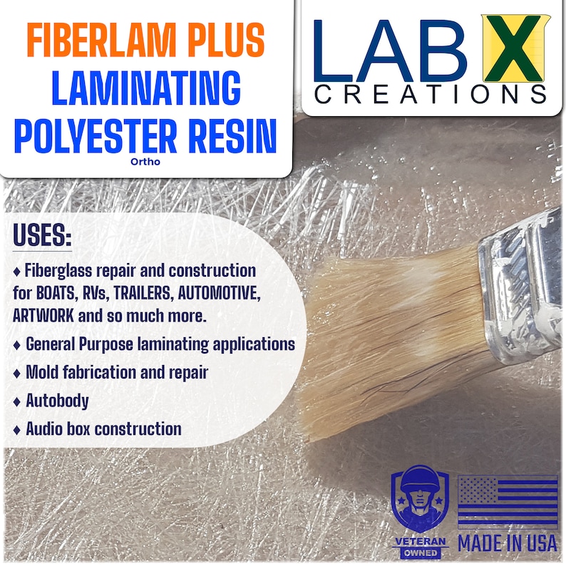 Fiberlam Plus Polyester Laminating Resin 1-10 Gallon Kits With 2oz MEKP ...