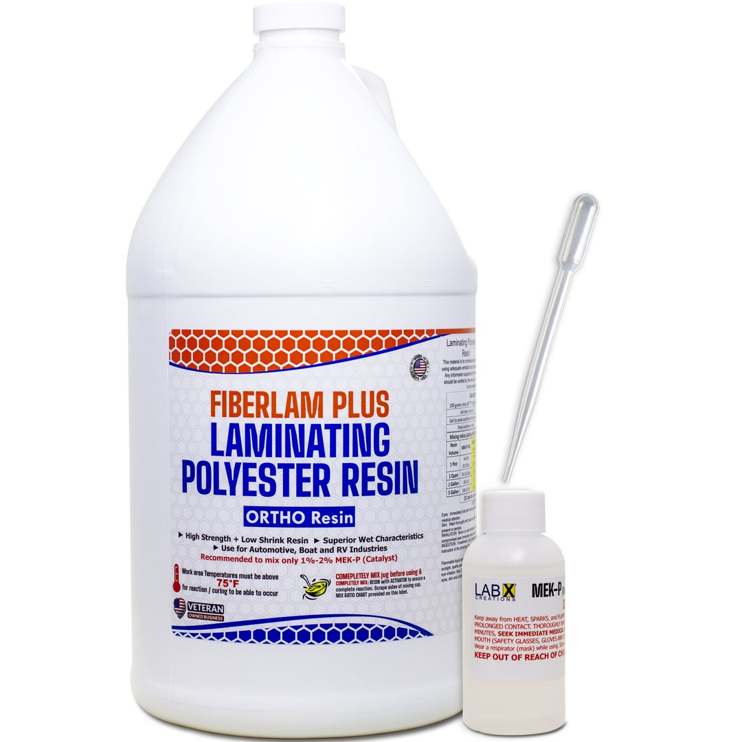 Fiberlam Plus Polyester Laminating Resin 1-10 Gallon Kits With 2oz MEKP ...