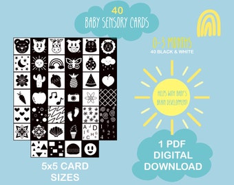 100 High Contrast Baby Cards Bundle Printable Montessori - Etsy