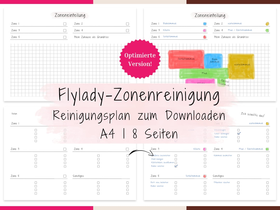 Flylady Putzplan Vorlage