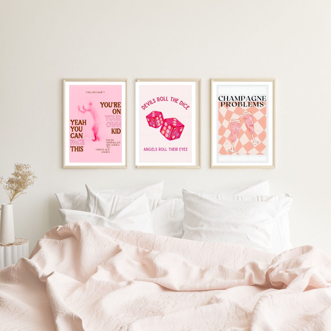 Taylor Swift Inspired Pink Poster Pack, Swiftie, Room Decor, Gift for ...