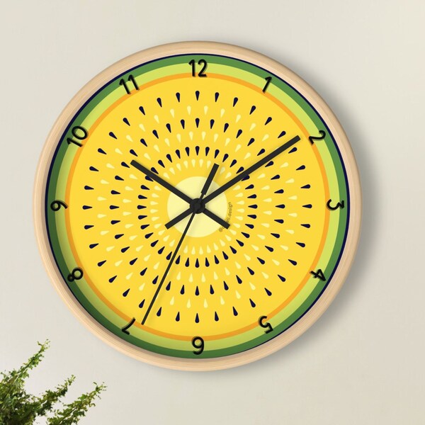 Yellow Wall Clock - Etsy