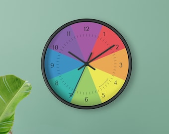 Rainbow Magic Wall Clock Colorful Bohemian Art Multicolor - Etsy