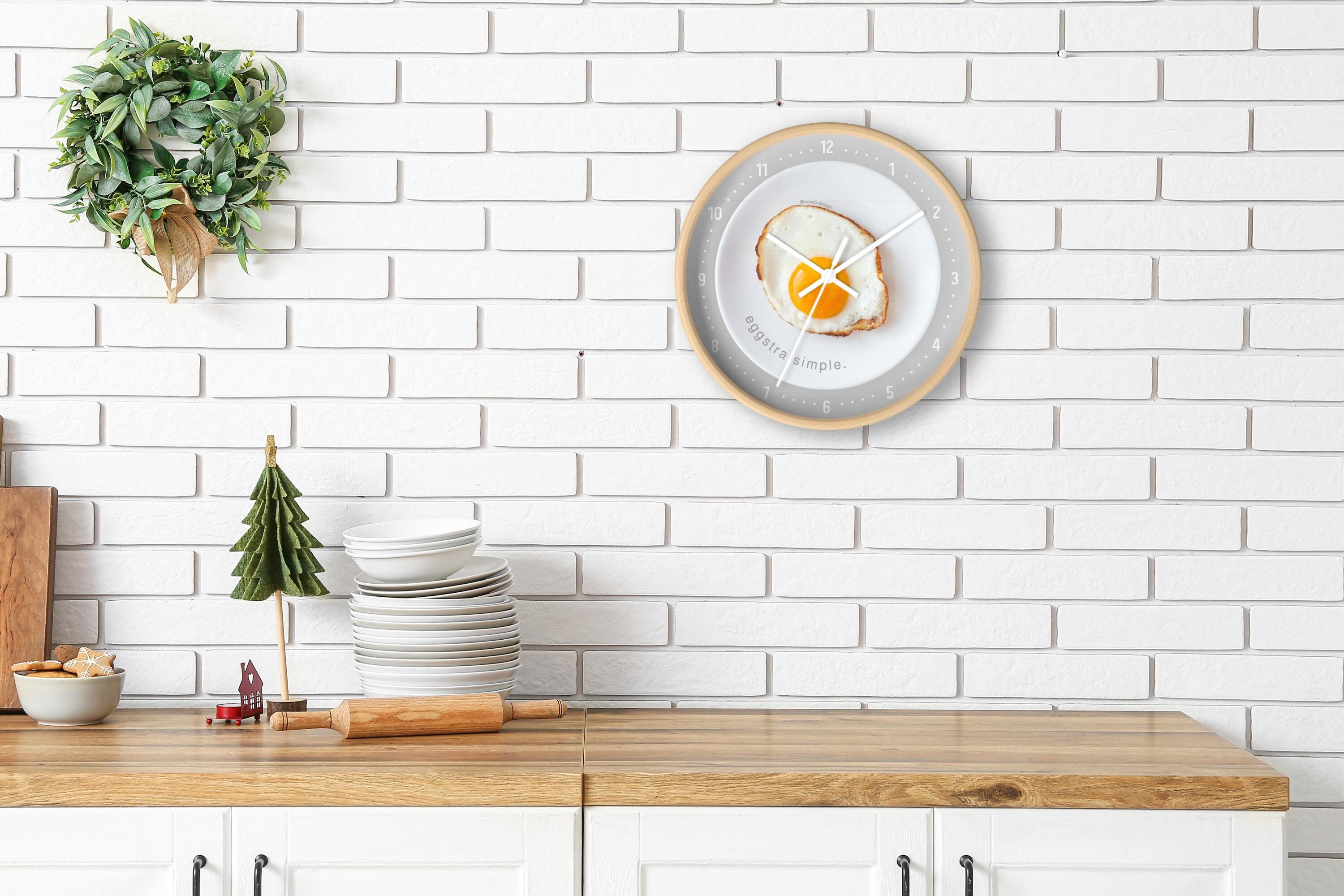 Fried Egg Clock, Cool Clock for Kitchen, Minimalist Wall Clock, Funky ...