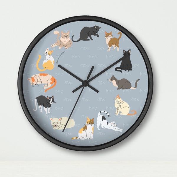 Cat Wall Clock - Etsy