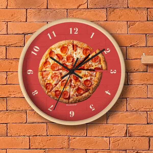 Red Kitchen Clock - Etsy